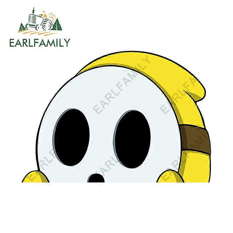 13cm x 9cm Cartoon Shy Guy Peeker Car Sticker Chibi Big Head Decal JDM ...
