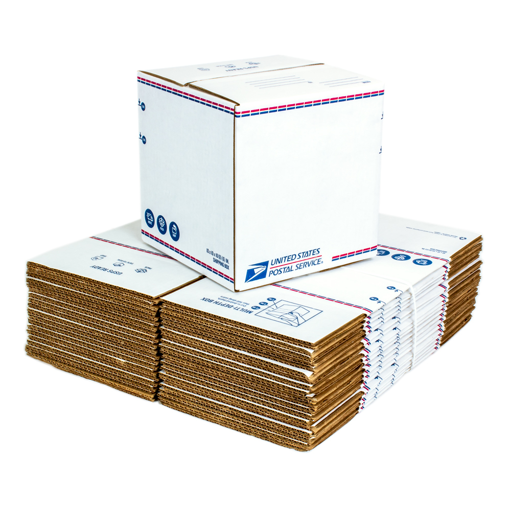USPS Brand Recycled Large Shipping Boxes Adjustable Height 10L X 10W