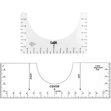 2 Pack T-Shirt Alignment Rulers, Vinyl T-Shirt Ruler Guide Tool for ...