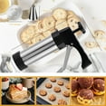 Stainless Steel Cookie Press Gun Kit – with 13 Cookie Discs & 8 Piping ...