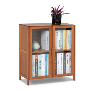 Nathan James Theo Mid-Century Modern Bookcase with Cabinet Fluted ...