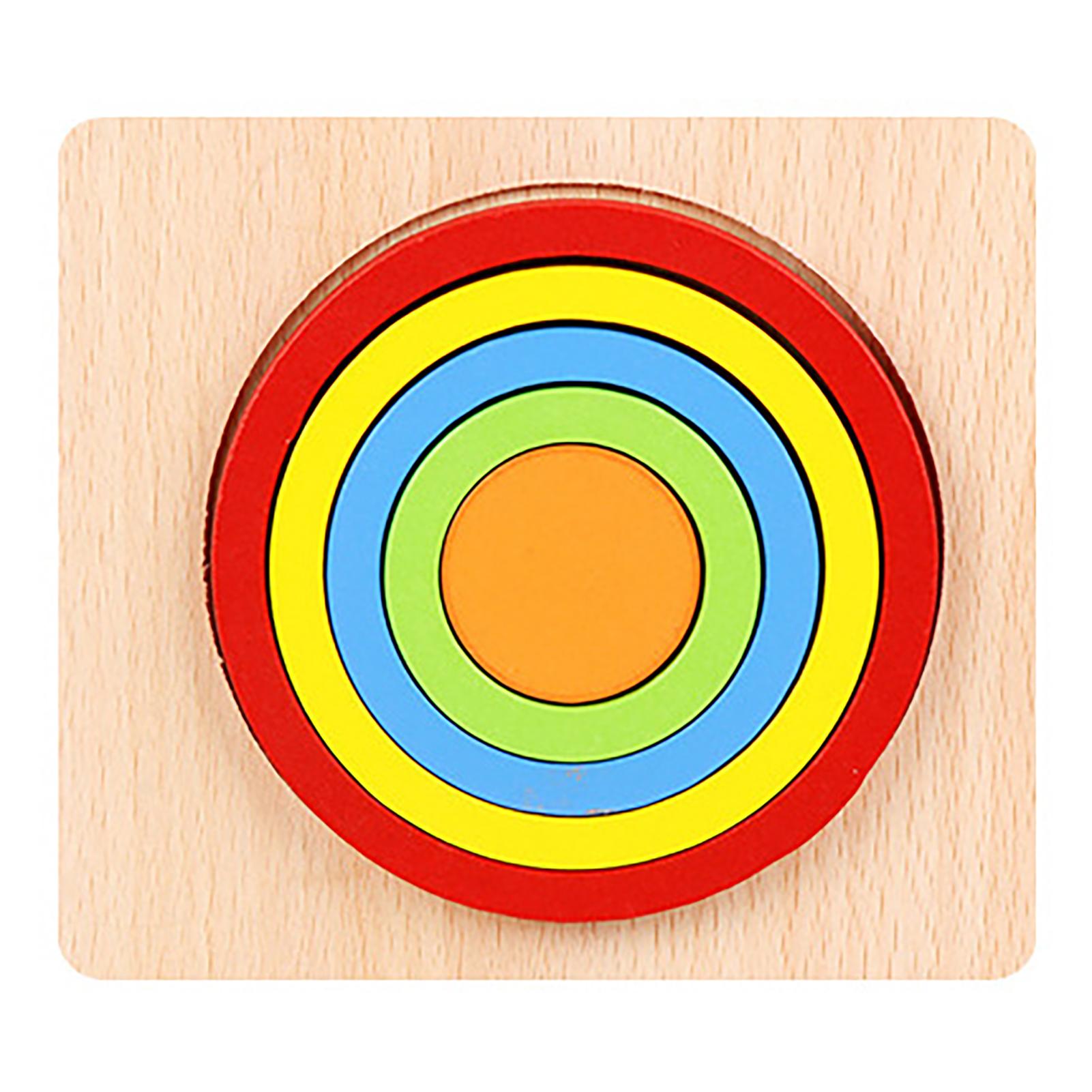 Shape Matching Puzzle | Montessori Toddler Wooden Shape Puzzle ...