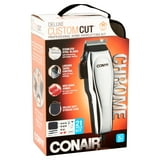 Conair Chrome Deluxe Custom Cut Professional Home Haircutting Kit, 21 ...