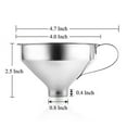 Aozita 188 Stainless Steel Spice Funnel with Handle for Spice Jars ...