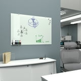 OFM Core Collection Magnetic Glass Whiteboard with Magnetic Marker ...