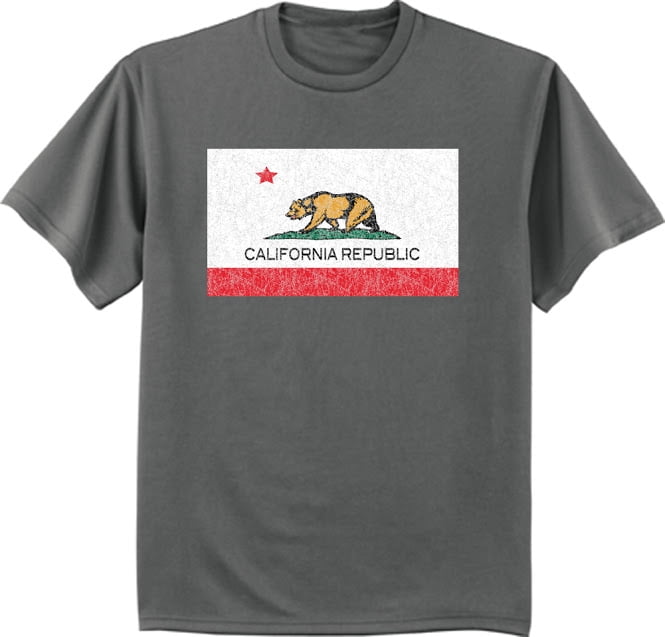 Classic California flag t-shirt graphic tee for men - Walmart.com