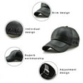 AkoaDa Mens Adjustable Size Baseball Cap Hat PU Leather 3 Colors Sport ...