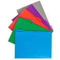 JAM Paper Files Storage Box, Clear Box & Colored Files, 12.5 x 9.5 3.5 ...
