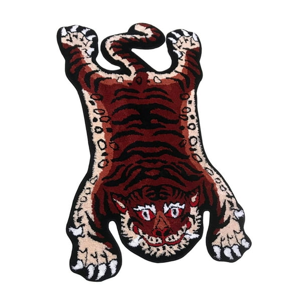 Tiger Rug Tiger Carpet Water Absorption Cartoon Nonslip Animal Shaped ...