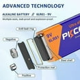 PKCELL 9V 6LR62 Alkaline Batteries, High Quality, Leak Proof, Long ...