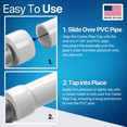 FORMUFIT 1-1/4" Caster Pipe Cap Furniture Grade PVC Pipe Adapters, (1 ...