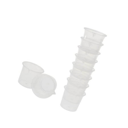 Freer 10 Pieces Lab 25ml Plastic Graduated Measuring Beaker Liquid Cup ...