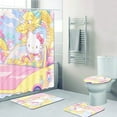 Jiayi Hello Kitty Cartoon Bathroom Mats Sanrio Curtain Bath Items