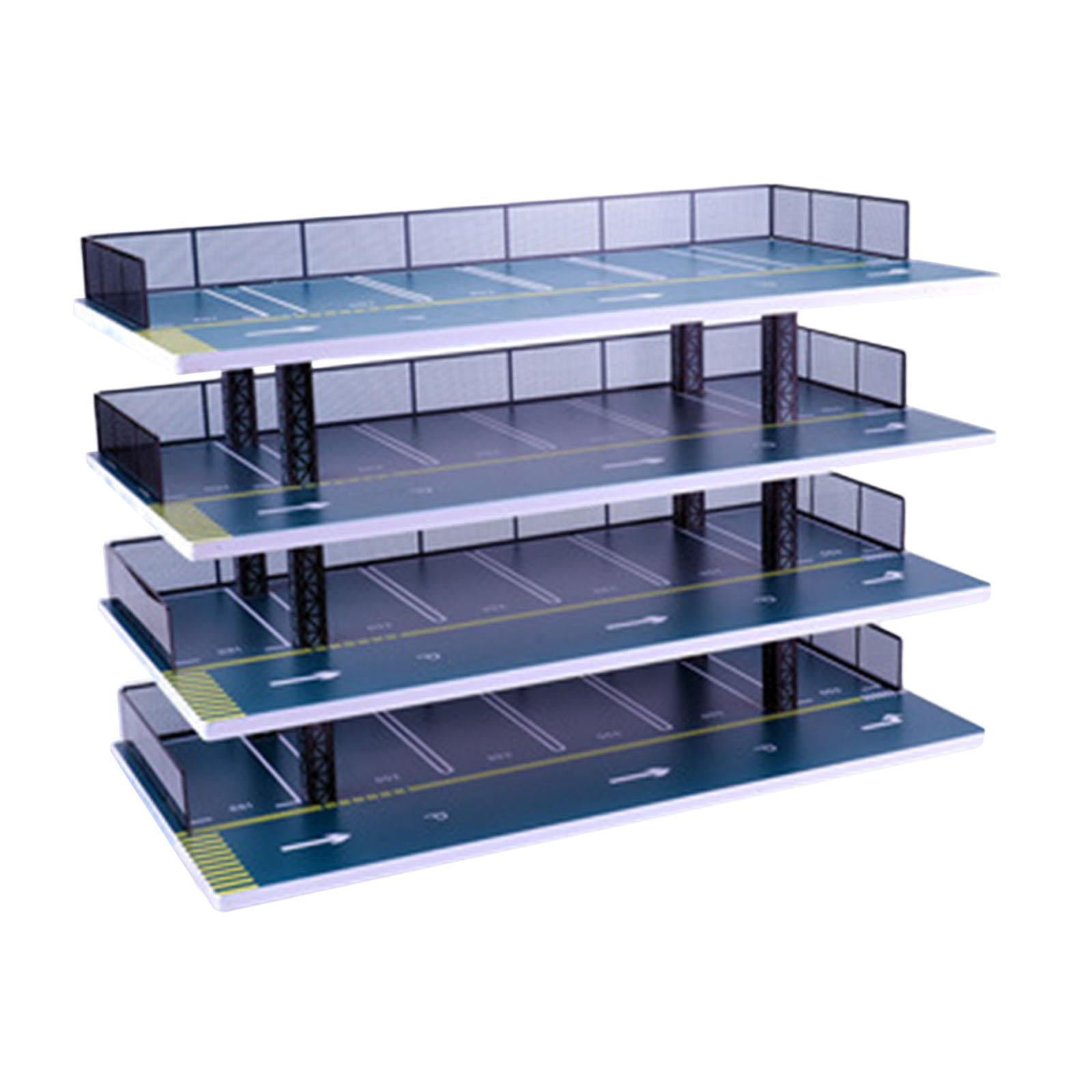 Bunblic 1 32 Diorama Car Parking Lot Display Case Diecast Car Garage Layout Decorative Realistic Ornaments Mini Model Car Storage Box 4 layers Walmart