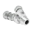 2 Way Connector G1/2 Thread Quick Coupler Carbon Steel Chrome Plated ...