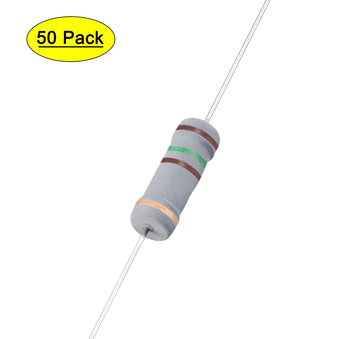 50pcs Axial Carbon Film Resistors 150 Ohm 2W 5%Tolerances 4 Color Bands ...