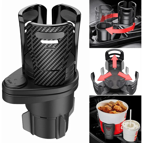 SHAR Auto Cup Holder Extension Adapter, 2 in 1 Multifunctional Vehicle ...