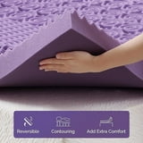 Smiaoer 2 Inch 5 Zone Lavender Memory Foam Full Size Mattress Topper ...