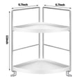 2-Tier Bathroom Corner Counter Organizer, Makeup Storage Shelf Vanity ...
