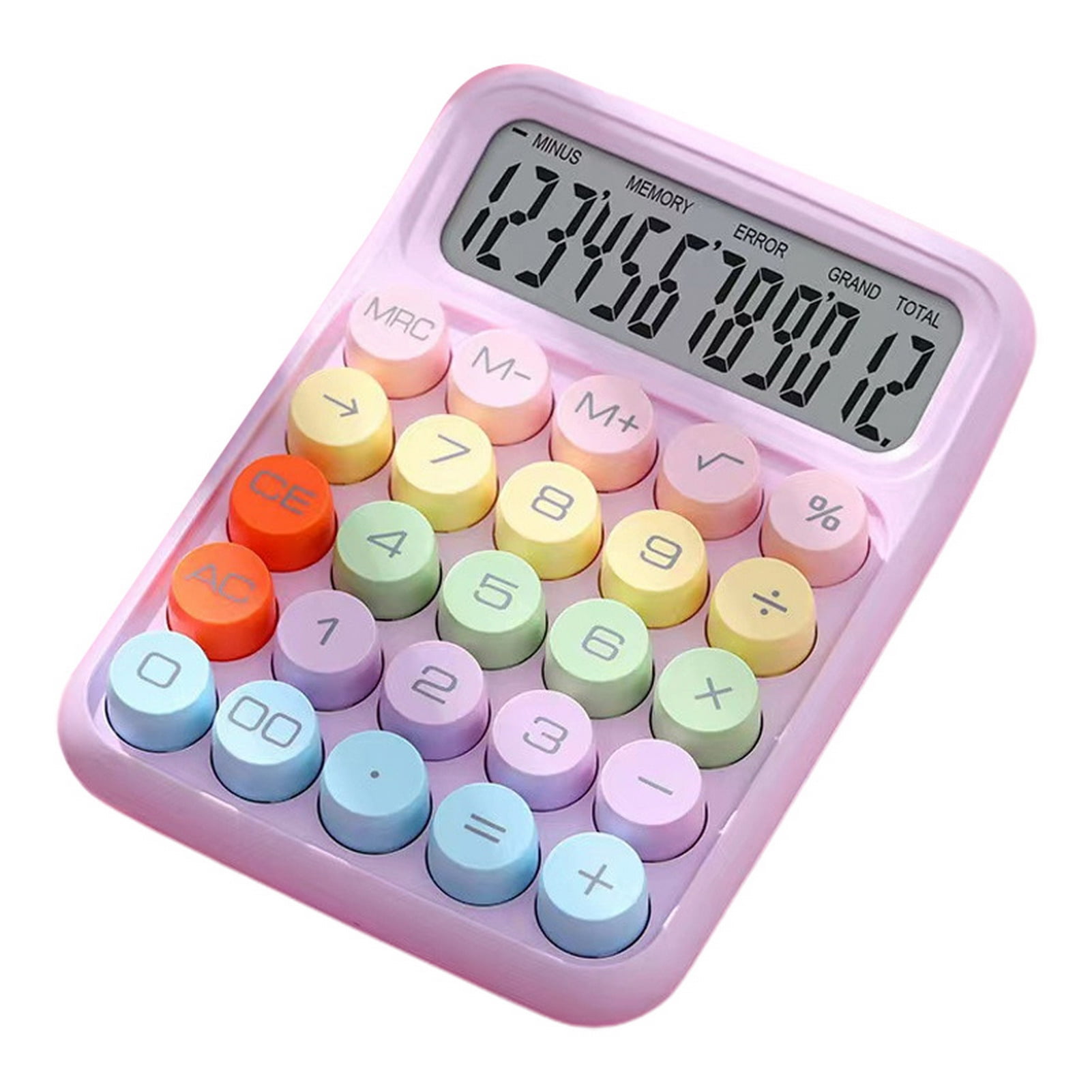 Rygai Handheld Switch Calculator Typewriter-Inspired Round Button Large ...