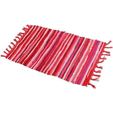 100% Cotton Rag Rug 2’x3' - Multicolor Chindi Rug - Hand Woven ...
