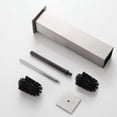 Brushed Nickel Toilet Brush and Holder,Toilet Bowl Brush with Extra ...