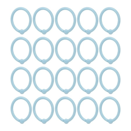 Loose Leaf Binder Rings,40 Pcs Binder Rings Key Rings Plastic Binder ...