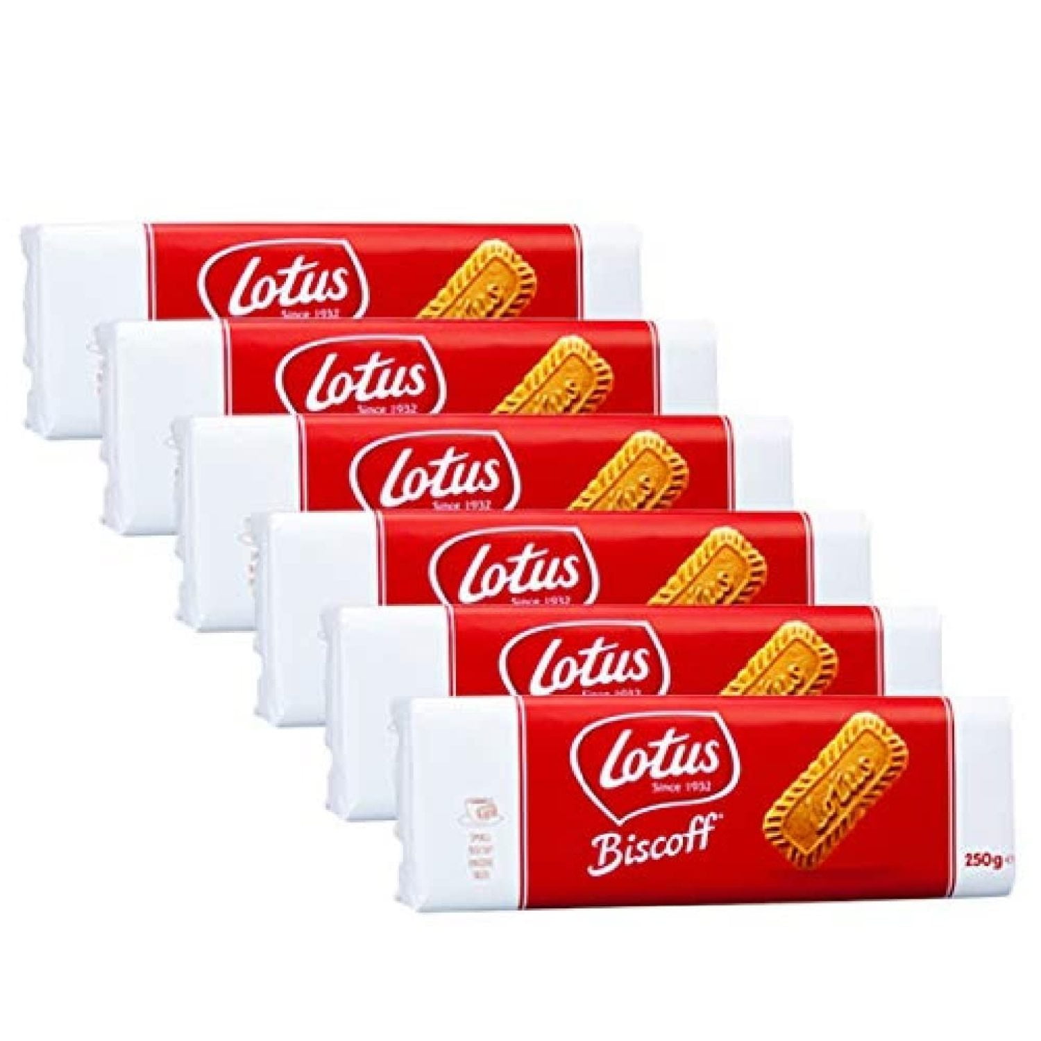 Lotus Biscoff Biscuit Packet, 250g (Pack of 6) - Walmart.com