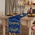 Blue Gold Graduation Cap Table Runner, Sequins Light Festive ...