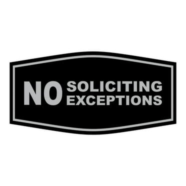 All Quality Fancy No Soliciting No Exceptions Sign (Ivory/Dark Brown ...