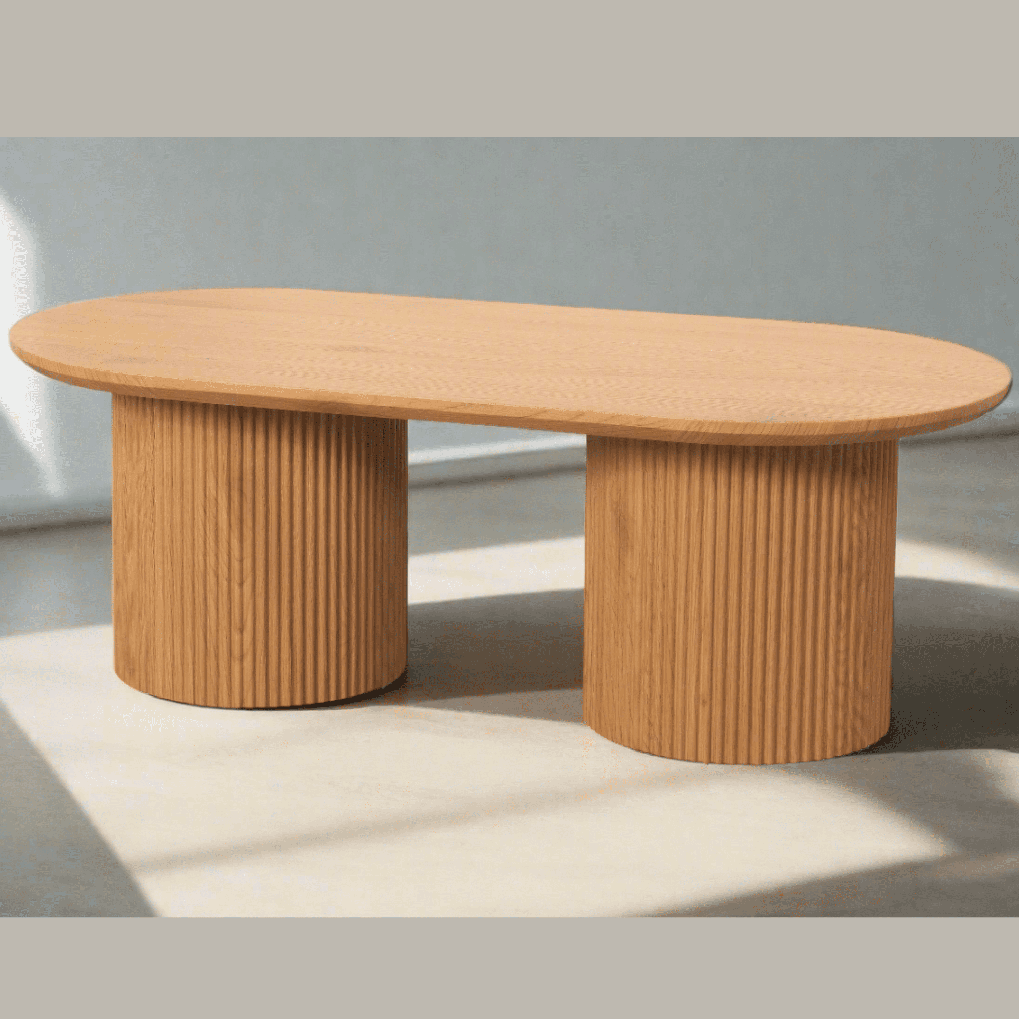 Click here for Kossmai 39.4 Modern Small Oval Wooden Coffee Table... prices