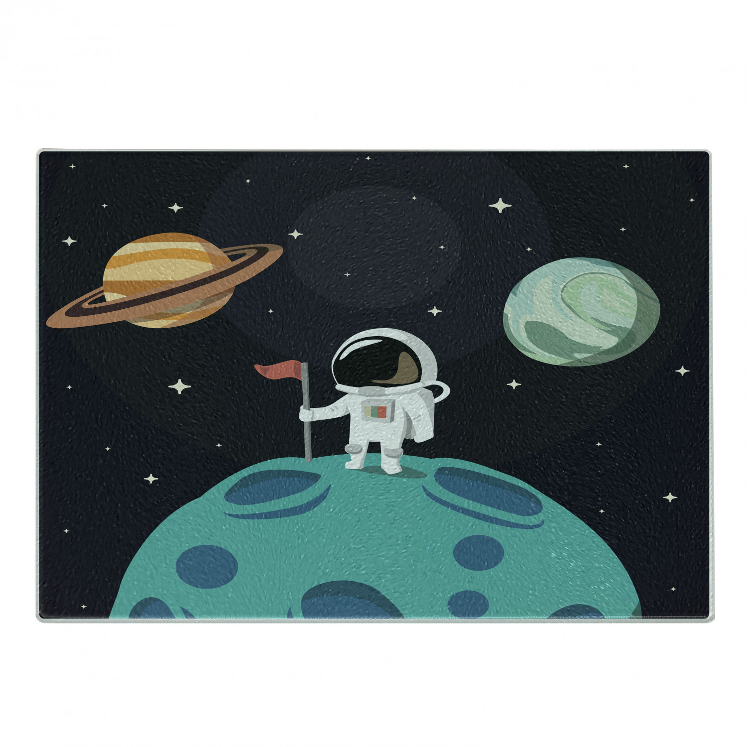 Space Cutting Board, Planets Earth Mercury Galaxy Neptune Pluto Jupiter ...