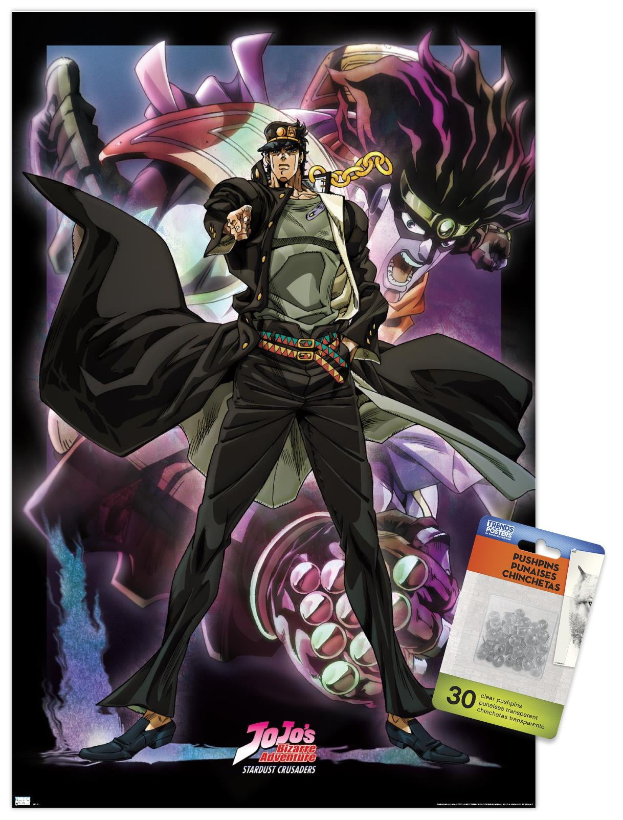 JoJo's Bizarre Adventure - Jotaro Kujo Wall Poster with Push Pins, 14. ...