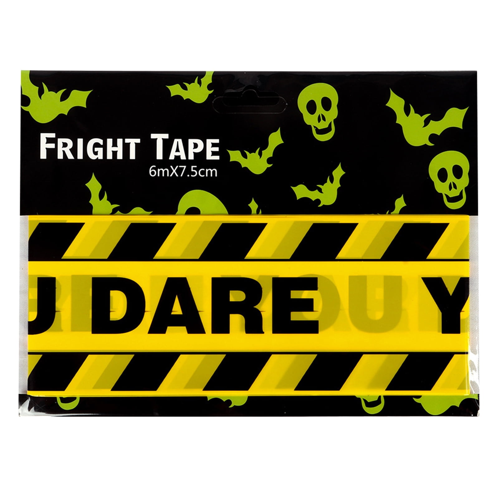 Halloween Warning Sticker Realistic Creepy Scary Skeleton Bat Element ...