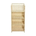 Household Essentials Boho Storage Shelves, Cream and White Rattan Shelf ...