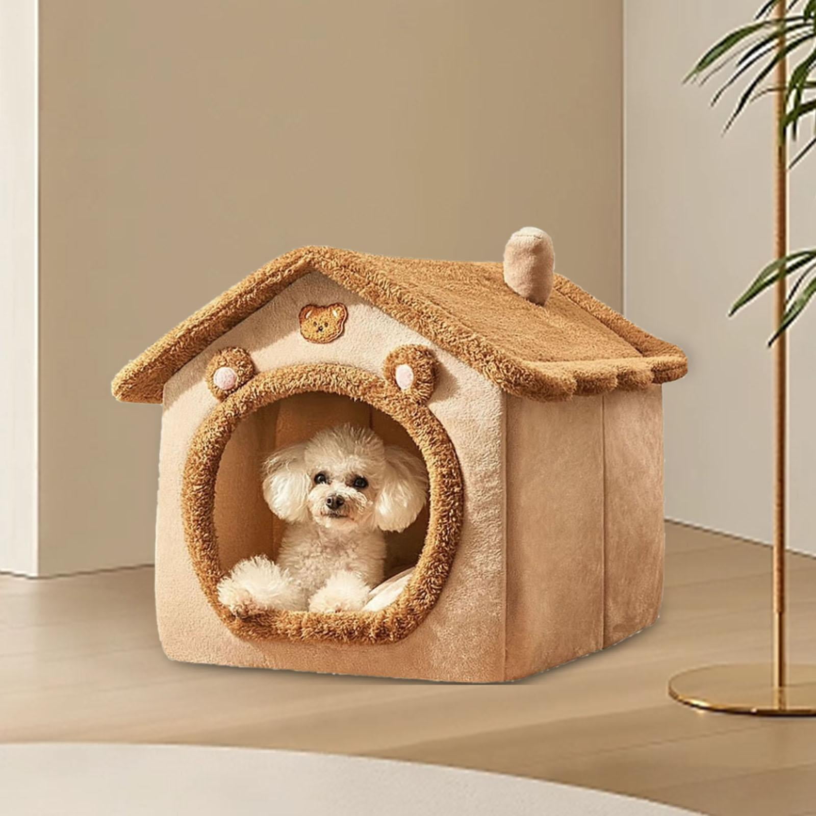 Casa para perros y gatos, nido semicerrado para perros y gatos, cálido ...