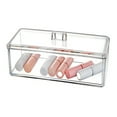 B Transparent Stackable Desktop Organizer Rectangle Storage Box For Jewelry Cotton Swabs And ...