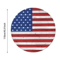 4th of July Elastic Edge Round Tablecloth Stain-Resistant Patriotic ...