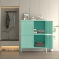 Modern Metal Storage 4-Door Locker Cabinet, Free Standing Sideboard ...