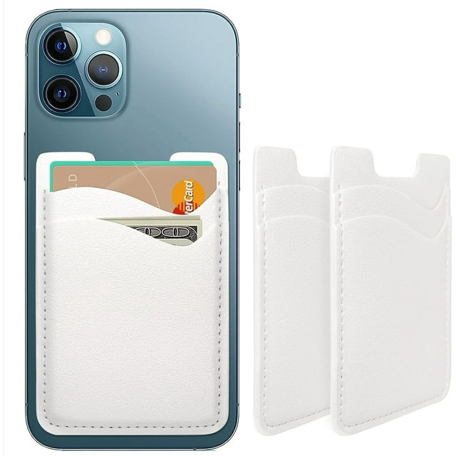 Phone Wallet, Leather Phone Card Holder, Stretchy Card Holder for Back ...