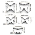5PCS Butterfly Cutter Set, Stainless Steel Biscuit Molds, 2.56 Inch ...