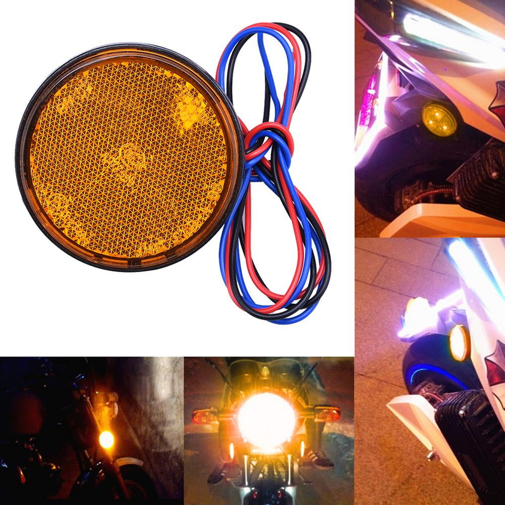 24SMD Car Round Taillights ATV LED Reflectors Truck Side Warning Lights ...