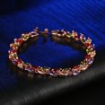 Bagzy Tennis Bracelets 18k Gold Plated Colorful Crystal Willow Bracelet