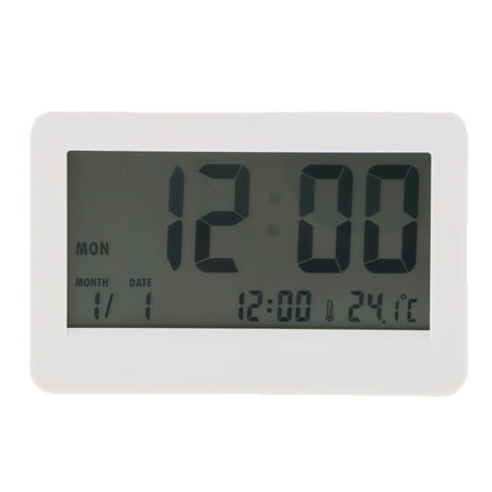 Digital Clocks Large Decorative Silent Desk Clock Battery Operated Easy ...