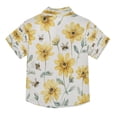 Boys Button-Down Shirt Short Sleeve Shirt Tops for 3Y Yellow Daisies ...