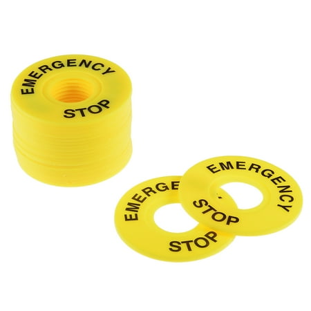 20Pcs 22mm Inner Diameter Emergency Stop Sign For PushButton Switch ...