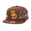 Men's Mitchell & Ness Brown San Diego Padres Just Don x MLB Lux Script ...