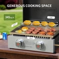 Brand-Man Portable Flat Top Grill with Heavy-Duty Cast Iron Griddle, 2 ...