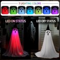 2 Pack Halloween Ghost Lights with Led Ghost Decoration, Remote Control ...