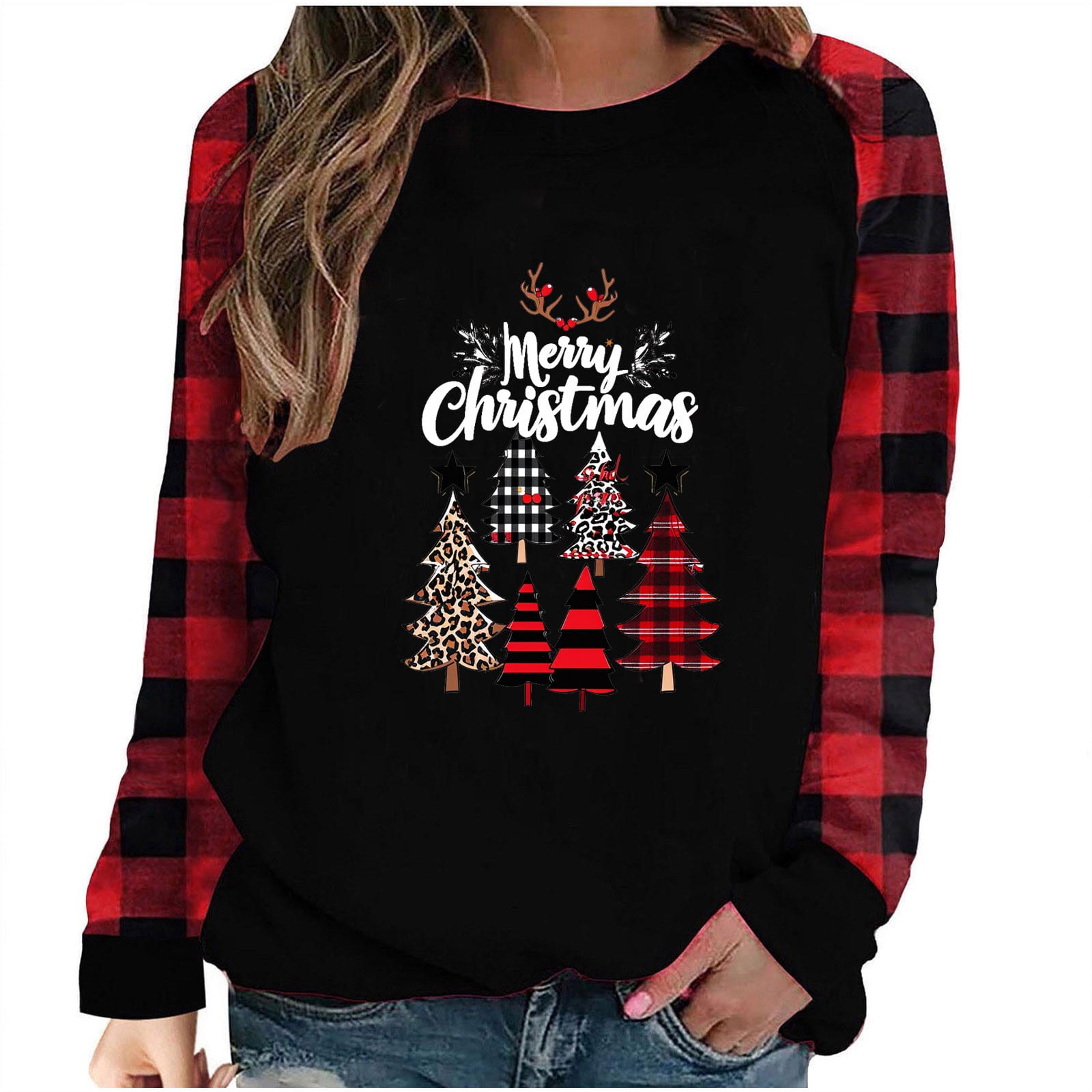Click here for Clearance Staron Womens Christmas Shirts Crew Neck... prices